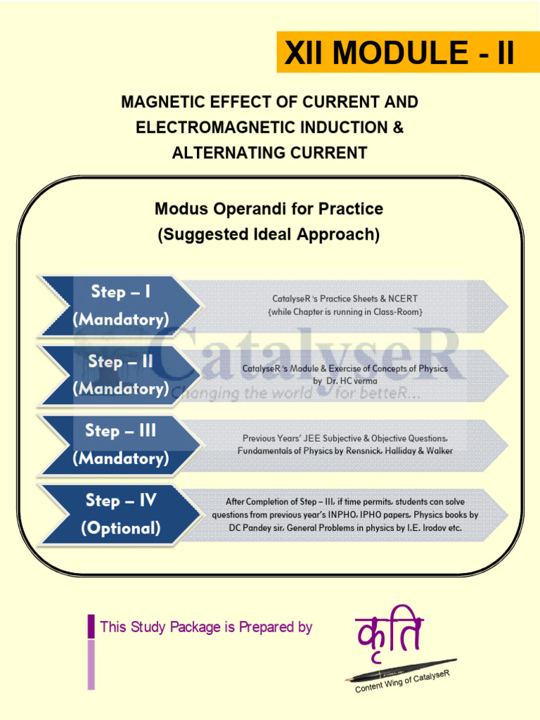 Physics - Magnetic Effect of Current - and Electromagnetic Induction - Alternating Current ...
