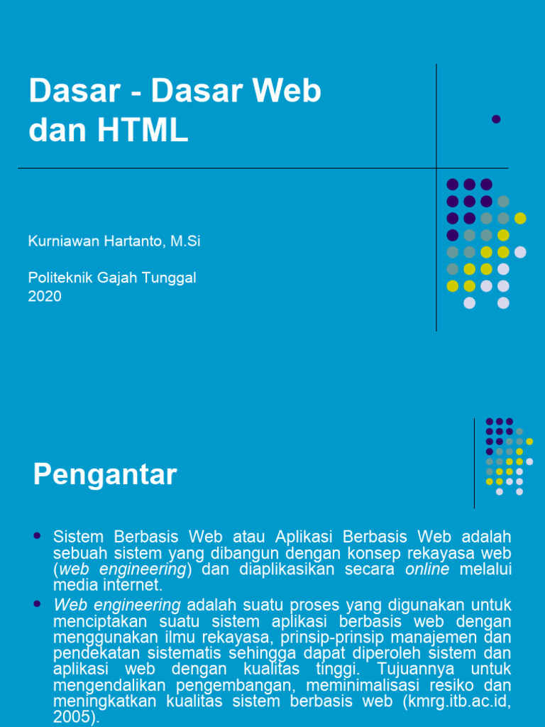 Materi Dasar-Dasar Web HTML | PDF