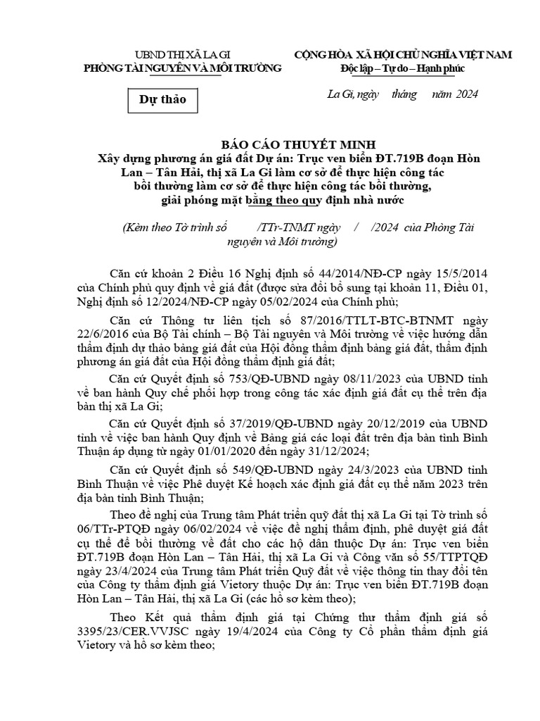 Thuyet Minh - Trinh HDTD Duong Hon Lan - Tan Hai | PDF