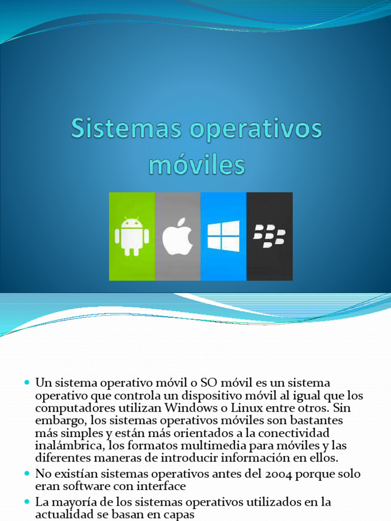 Sistemas Operativos Moviles | Descargar gratis PDF | Ios | Android ...