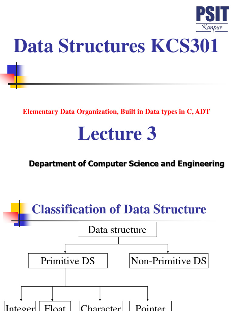 Elementary Data Oraganization and buit-in Types | Download Free PDF ...