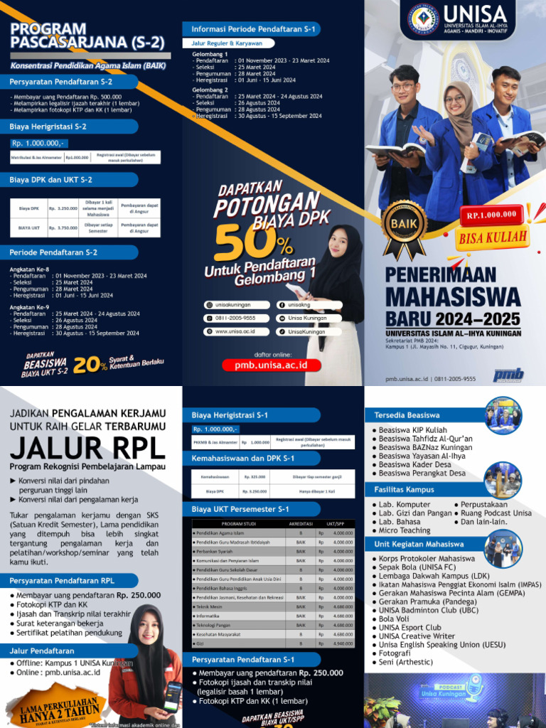 Brosur UNISA Kuningan Tahun 2024-2025 - Compressed | PDF