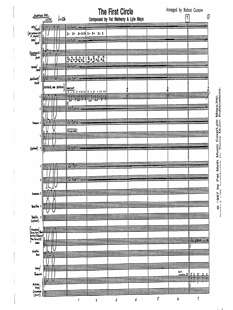 First Circle, The - Score - Pat Metheny, Lyle Mays - Robert Curnow | PDF