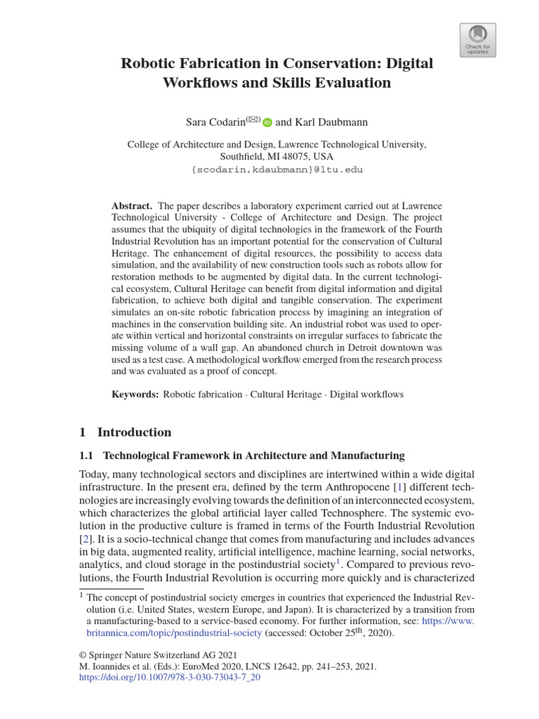Article Codarin | PDF | 3 D Printing | Robotics