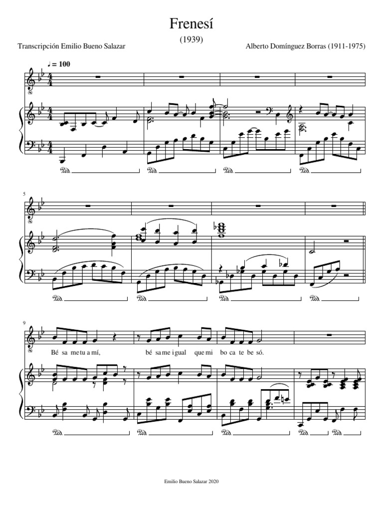 Transcripción de Frenesí por Emilio Bueno | PDF