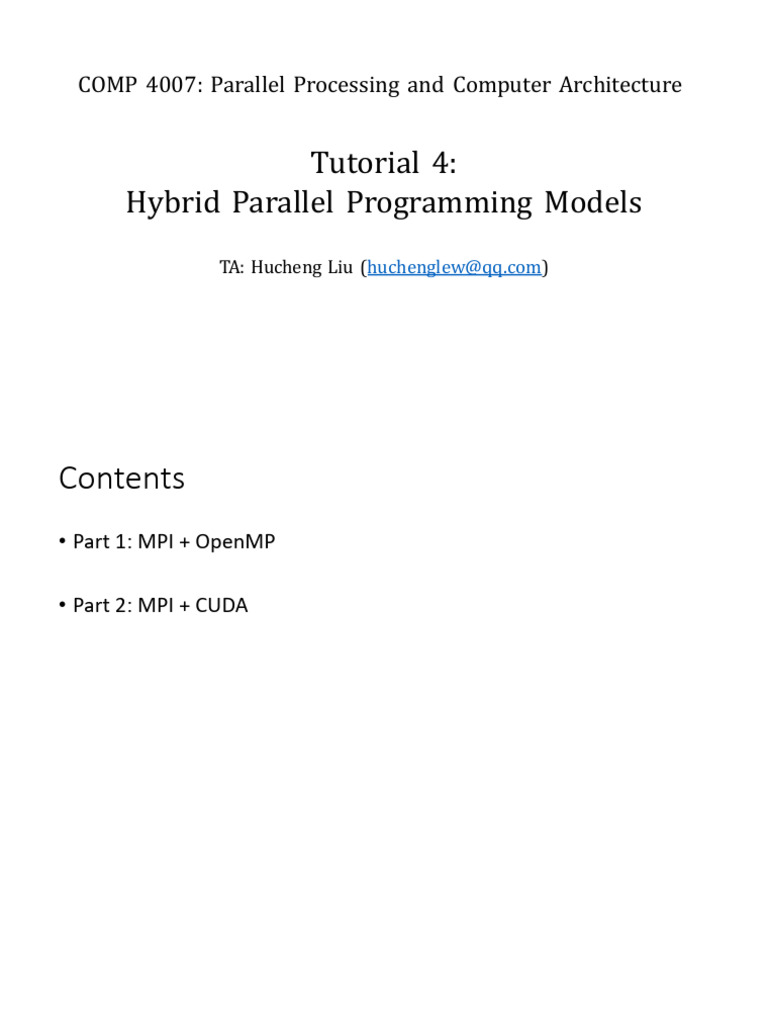 Tutorial 4 | PDF | Message Passing Interface | Process (Computing)