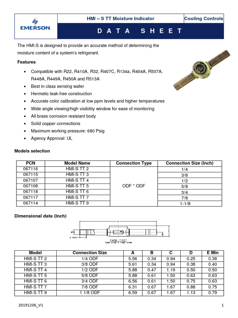 HMI-S Data Sheet 20200424 | PDF | Applied And Interdisciplinary Physics ...