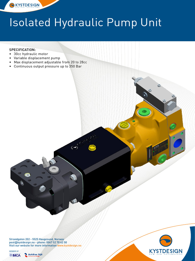 Hydraulic Motor Specifications | PDF