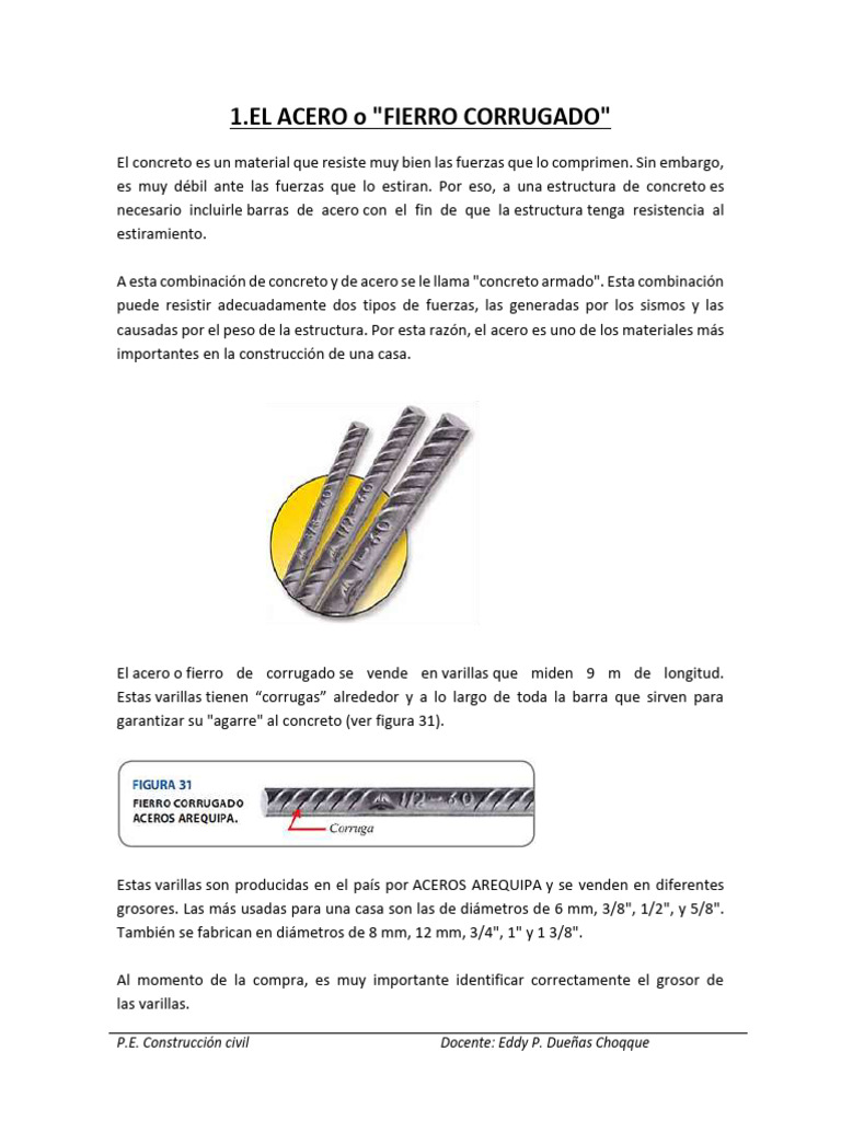 EL ACERO | PDF | Acero | Hormigón