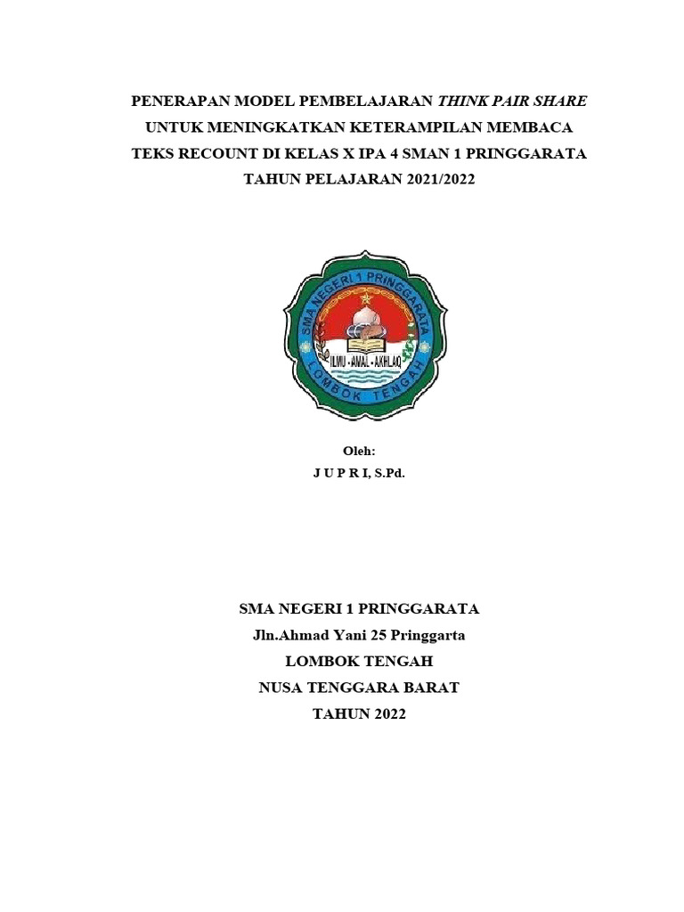Contoh PTK 4 | PDF