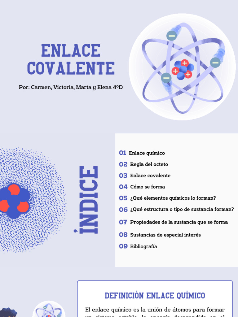 Enlace Covalente | PDF | Enlace químico | Enlace covalente