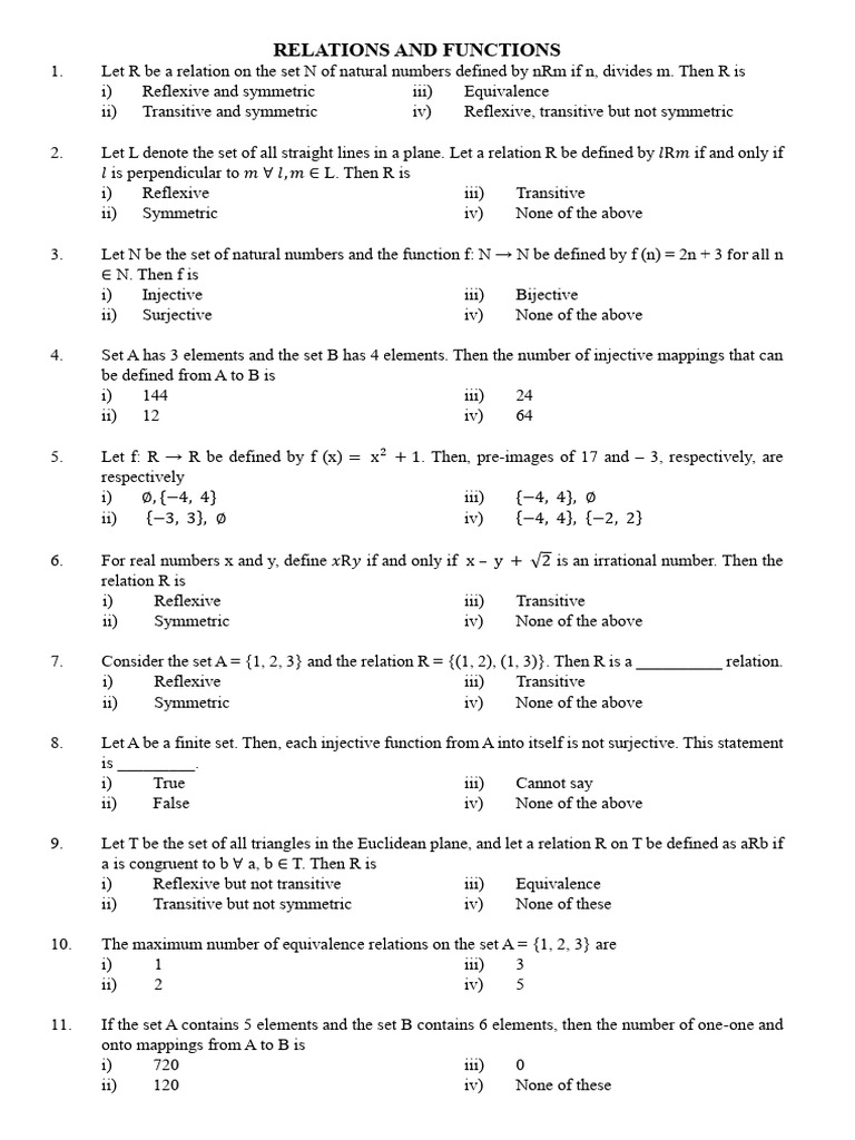Class-12 Extra Qns. | PDF | Mathematical Concepts | Mathematics