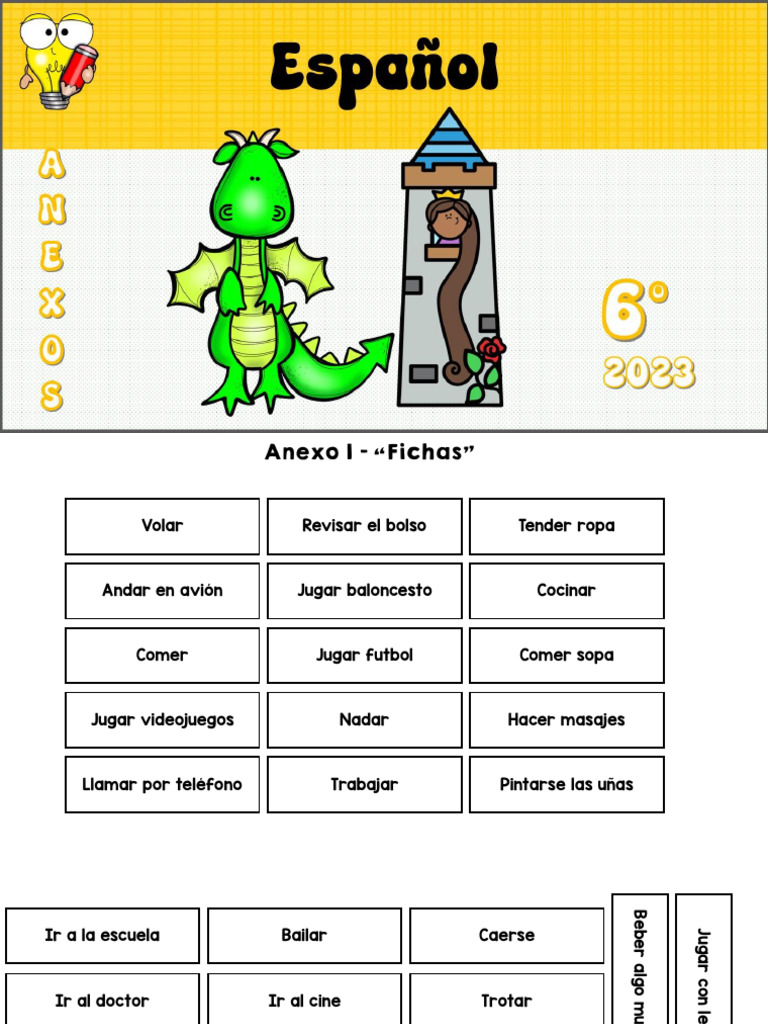 6° Anexos Plan Español - Mayo | PDF