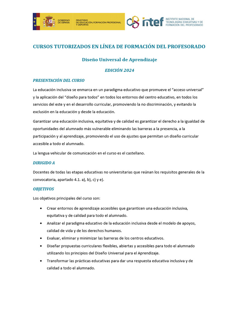 Diseño universal de aprendizaje | PDF | Maestros | Enseñando