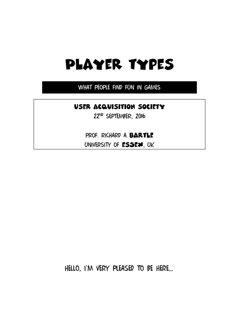Bartle - 2016 - Player Types | PDF