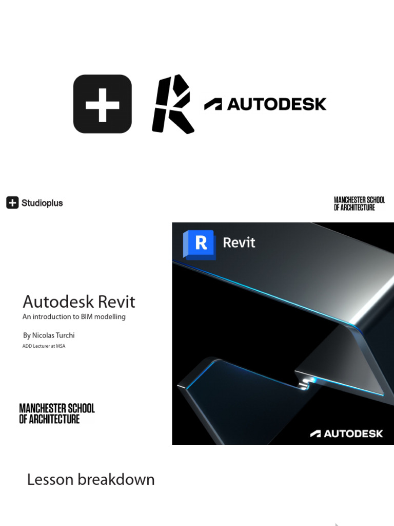 StudioPlus 01 - Revit Intro Presentation | PDF | Building Information Modeling | Autodesk Revit
