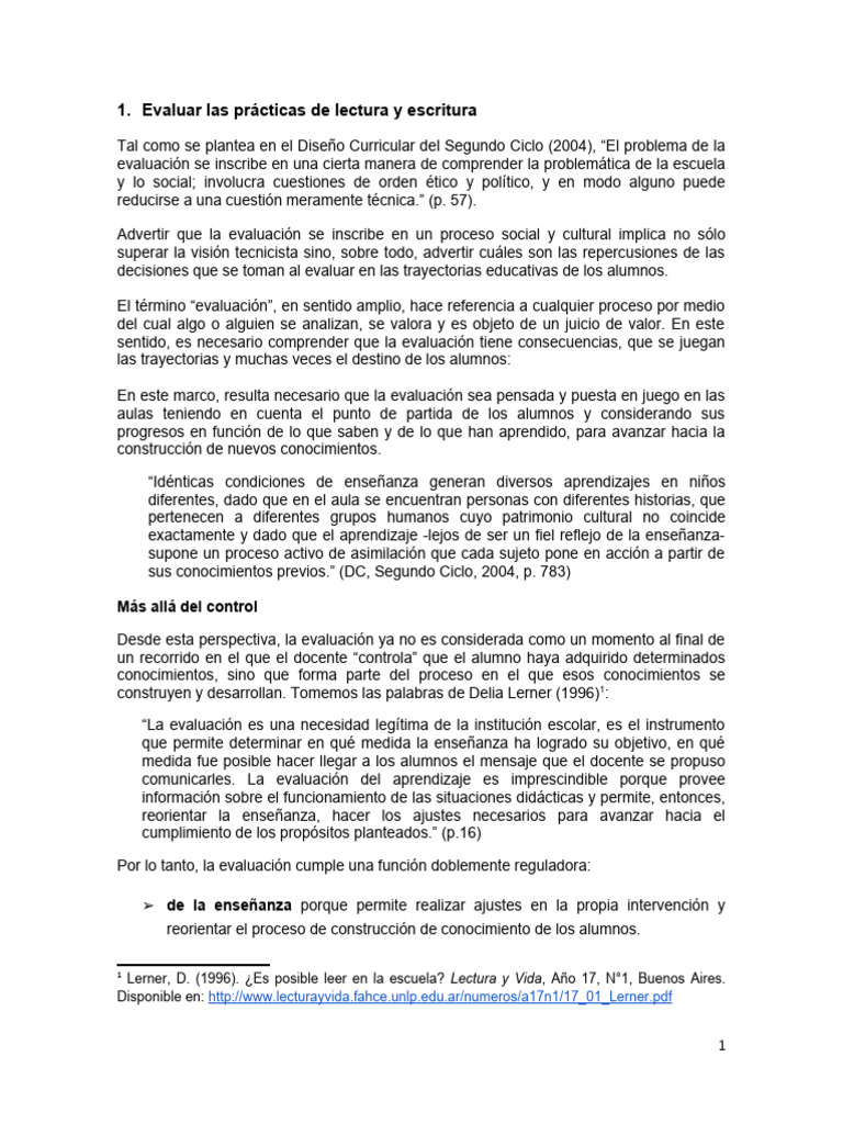 Evaluación de Escritura en Proyectos Educativos | PDF | Evaluación ...
