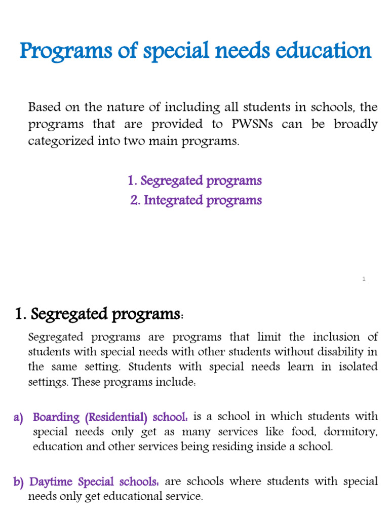 2 Programs SNE | PDF | Inclusion (Education) | Individualized Education ...
