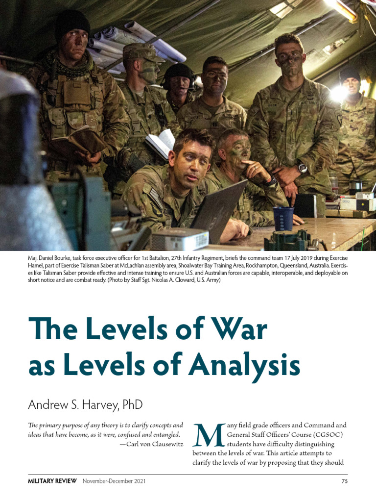 Harvey Levels of War 1 | PDF | Operational Level Of War | System