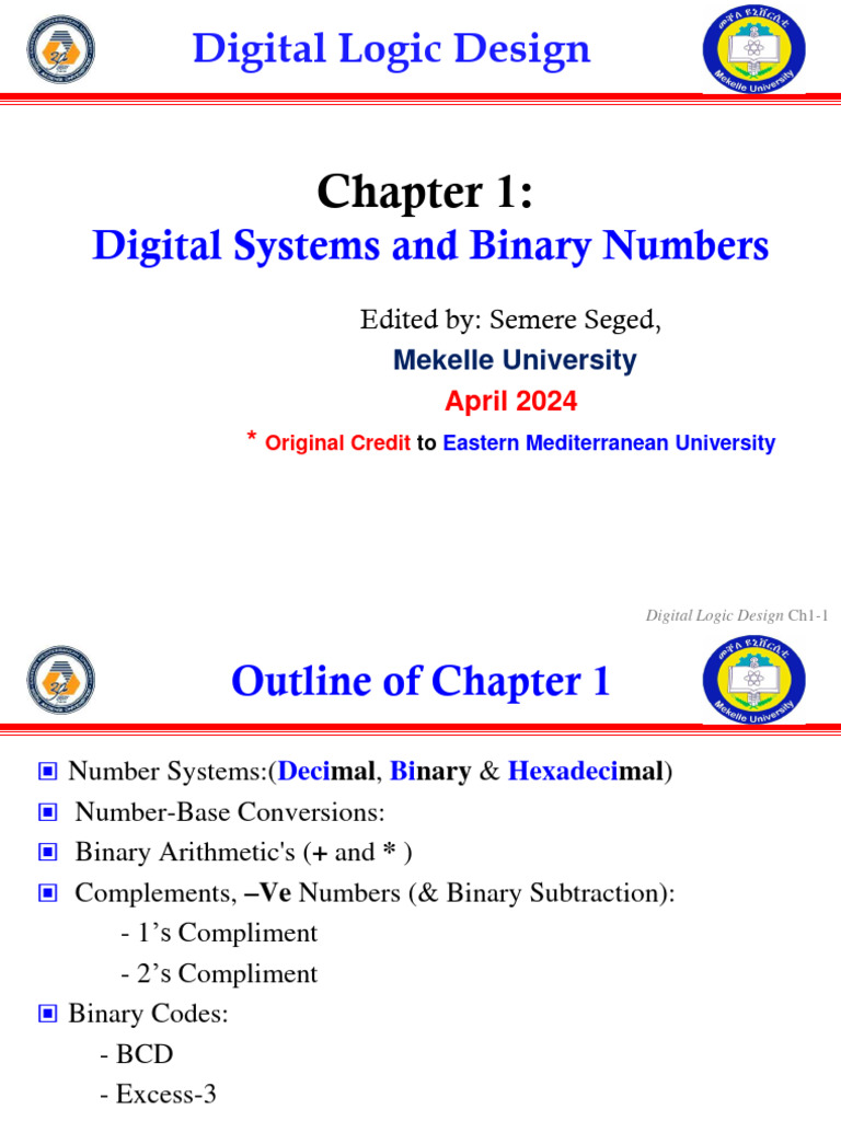 Chapter 1 Digital Systems And Binary Numbers Pdf Binary Coded Decimal Subtraction