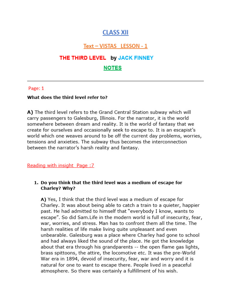 Class Xii The Third Level Notes | PDF | Emotions | Behavioural Sciences Class Xii The Third Level Notes | PDF | Emotions | Behavioural Sciences