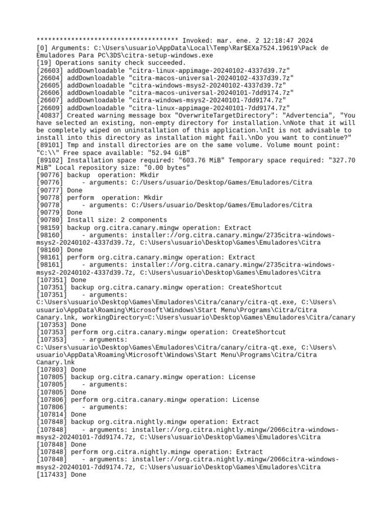 Installation Log | PDF | Byte | System Software