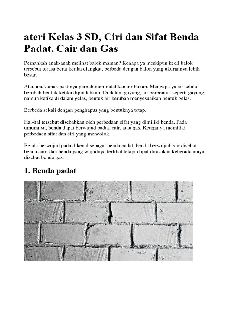 Materi Kelas 3 SD | PDF Materi Kelas 3 SD | PDF