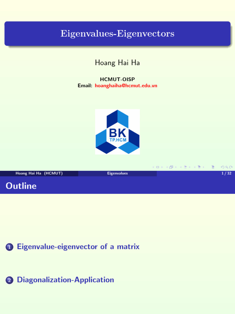 Eigenvalues and Eigenvector | PDF | Eigenvalues And Eigenvectors | Mathematics