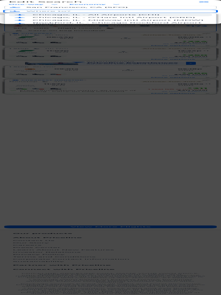 SFO To ORD, 63 | PDF | Priceline.Com | O'hare International Airport