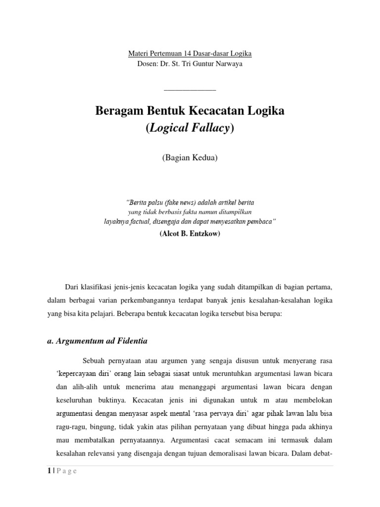 Materi 14 Logika Oke | PDF