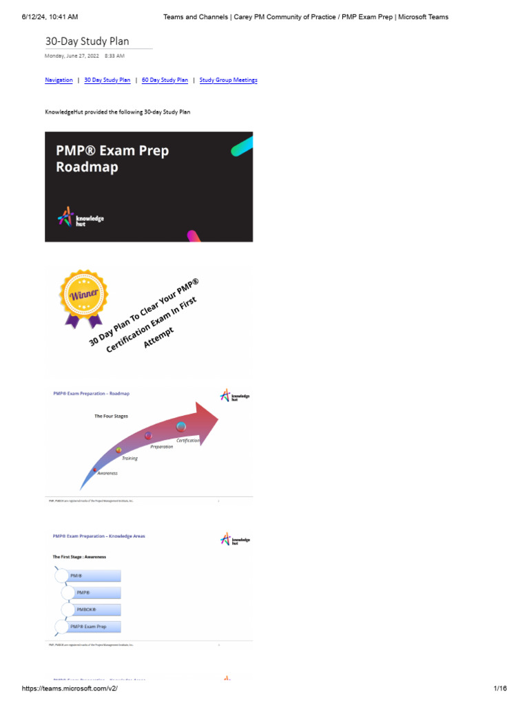 PMP Exam Prep - 30days | PDF | Microsoft