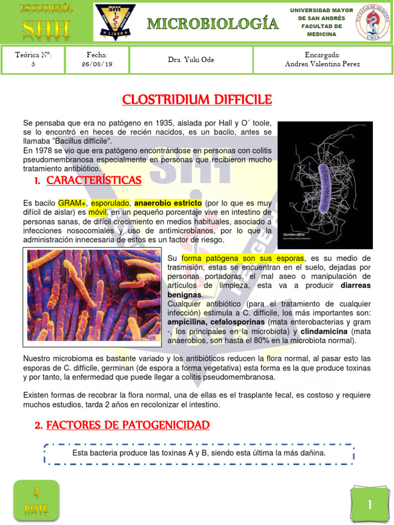 M.5.5 Clostridium Difficile | PDF | Especialidades Medicas | Medicina CLINICA