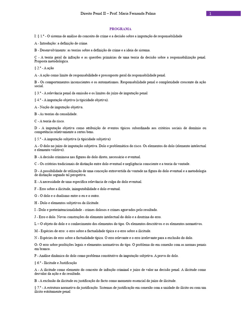 Aulas Teóricas - DP II | PDF | Crimes | Crime e Violência