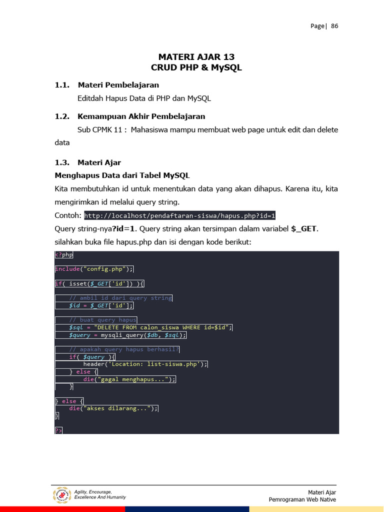 Materi Pemrograman Web P13 | PDF