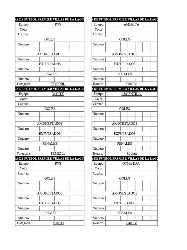Papeletas | PDF | Asociación de Futbol