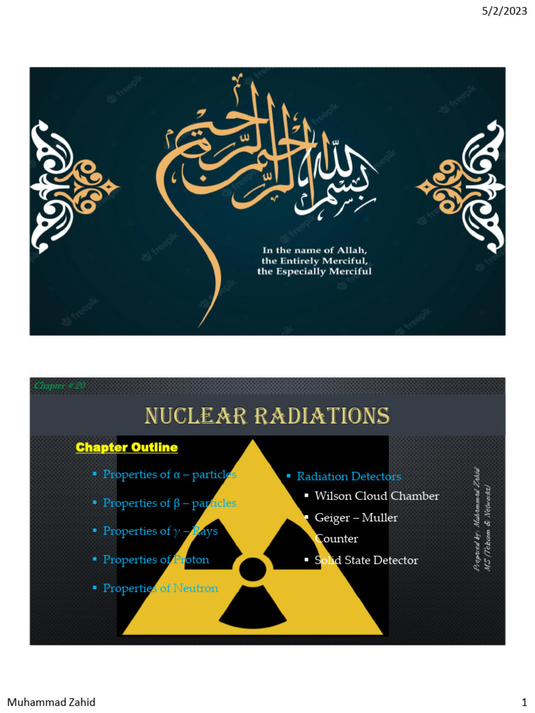 20 Nuclear Radiations | PDF | Radiation | Neutron