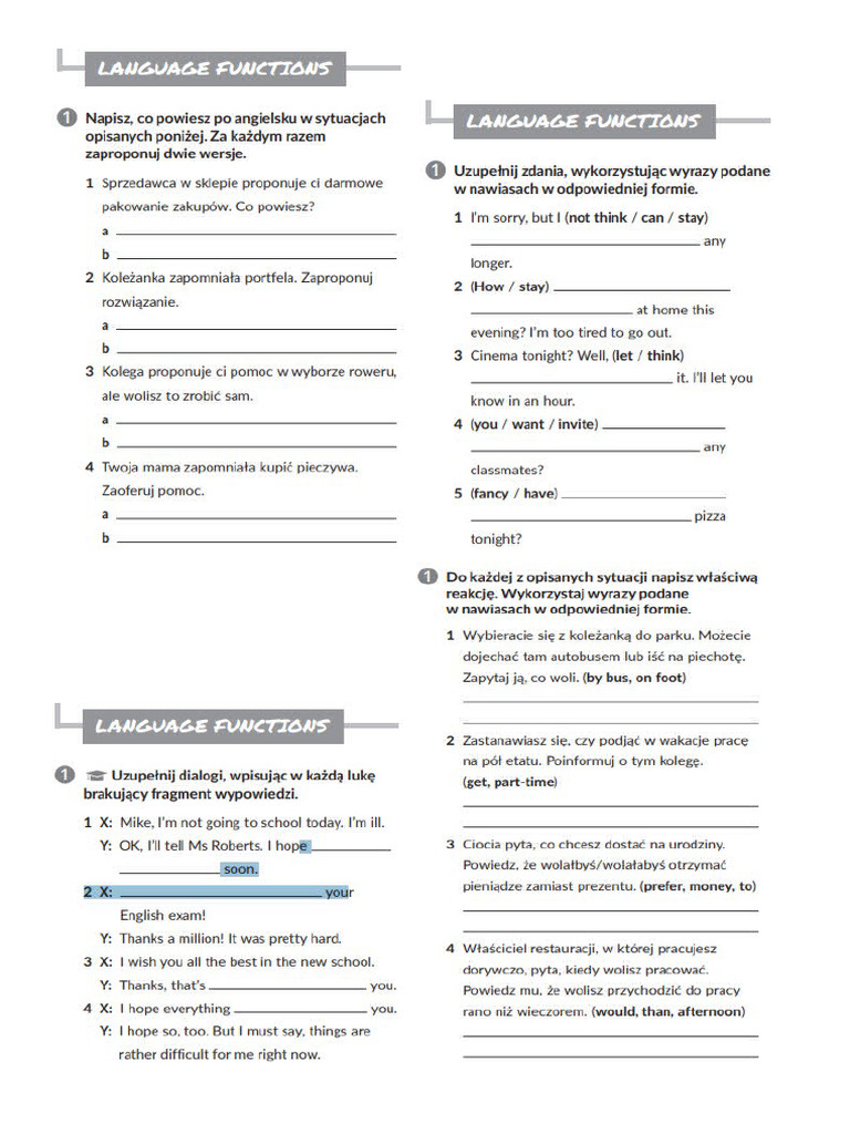 Language Functions | PDF