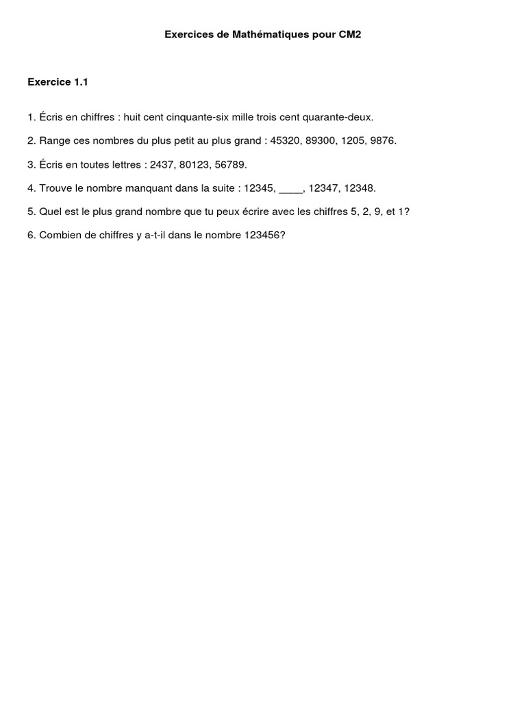 Exercices de Maths pour CM2 | PDF | Triangle | Géométrie euclidienne