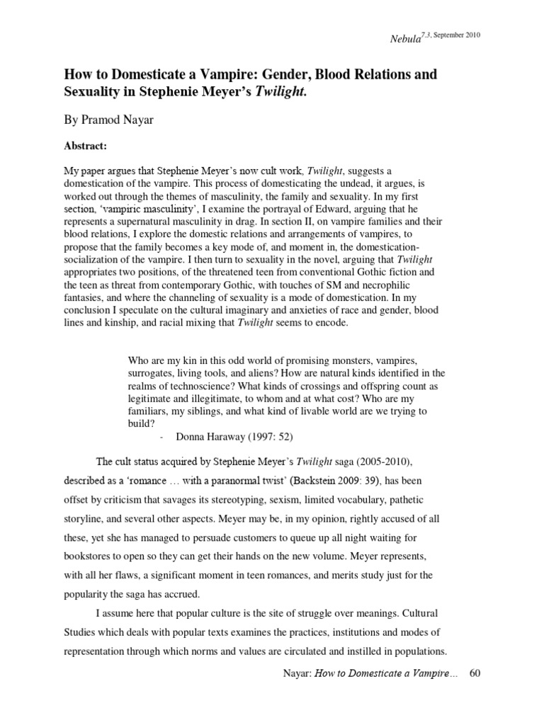 How To Domesticate A Vampire Gender Bloo | PDF | Twilight (Novel Series ...