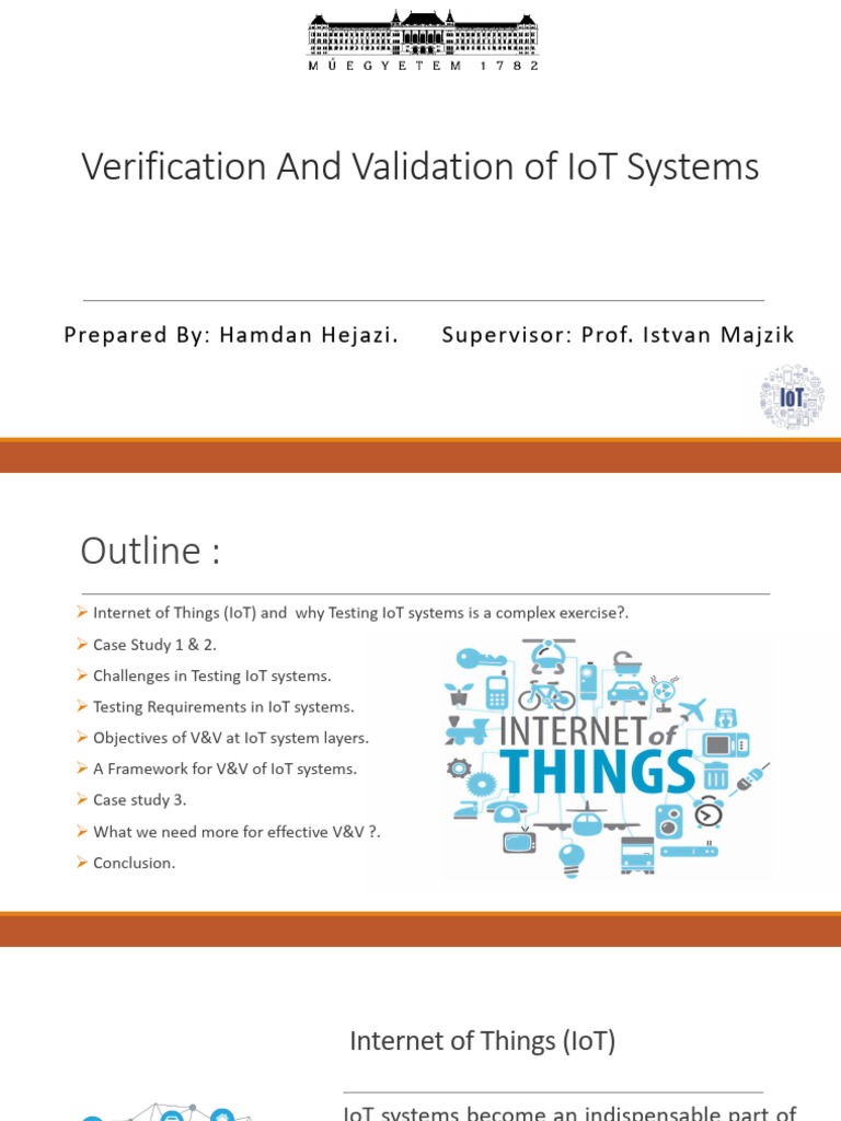 Verification And Validation Of Iot Systems Hejazi Hamdan Y H Download Free Pdf Internet Of