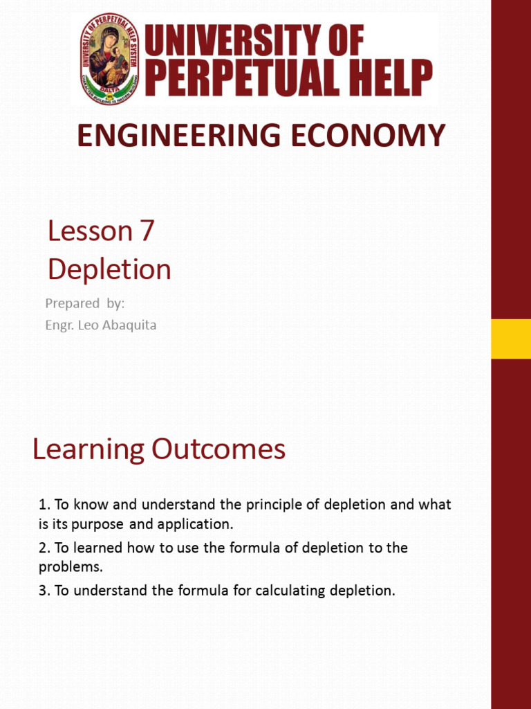 Lesson 7 Depletion | PDF | Net Present Value | Expense