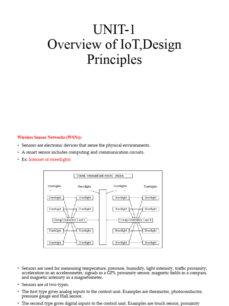 UNIT-1 ppt | PDF | Internet Of Things | Wireless Sensor Network