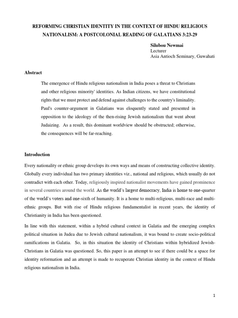 Christian Identity | Download Free PDF | Epistle To The Galatians ...