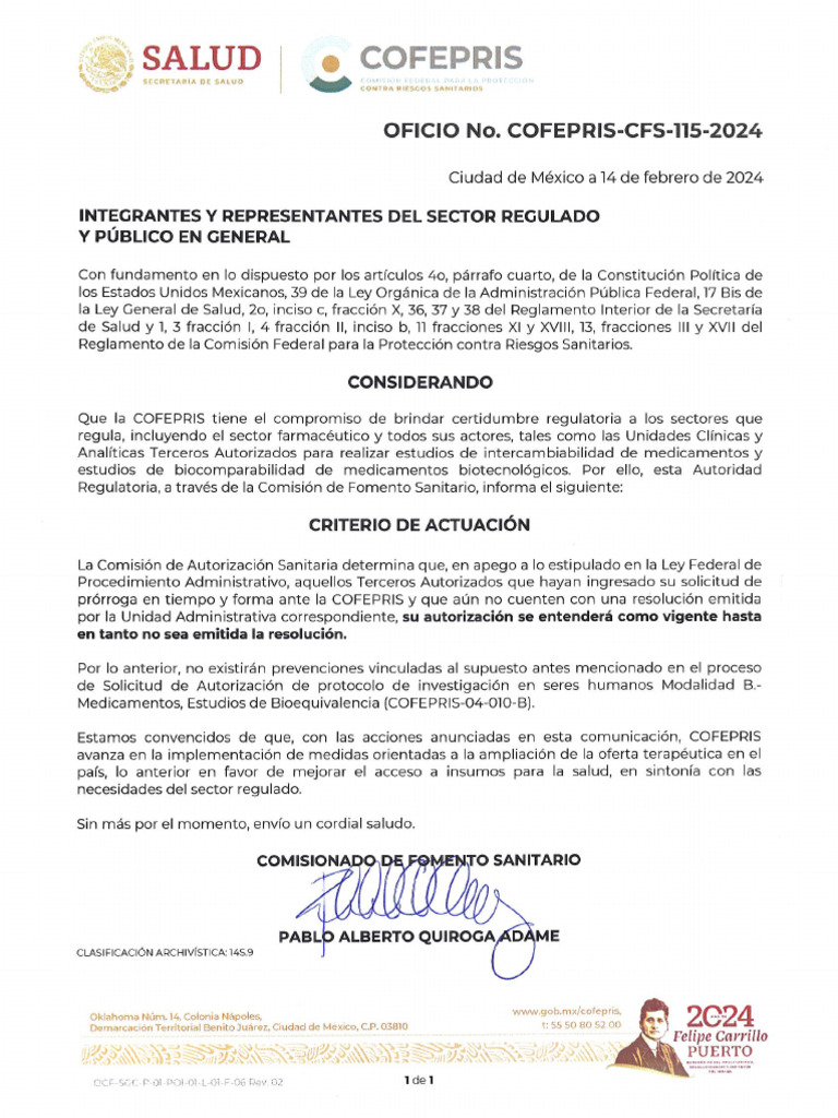 CFS-115-2024 - Cicular_Terceros Autorizados_14-02-24 | PDF