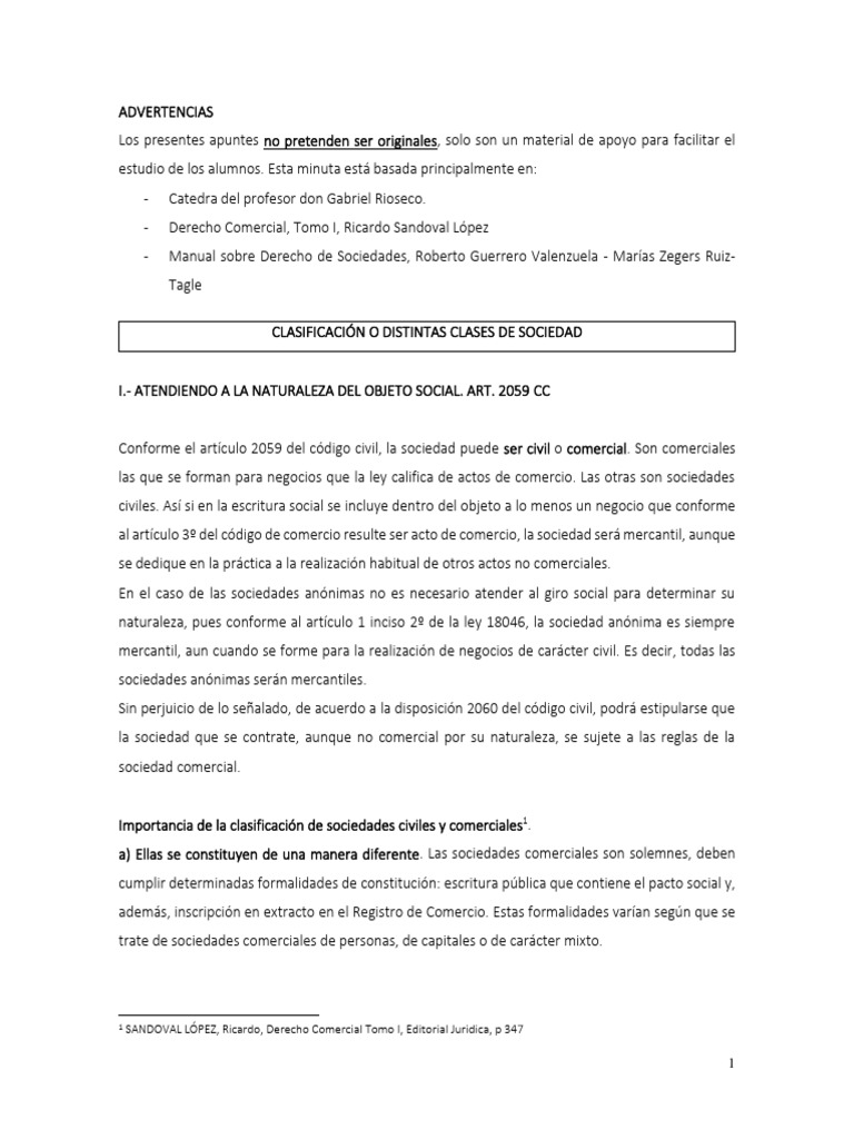 2.-+MINUTA+DE+DERECHO+SOCIETARIO+Clasificaci%C3%B3n | Descargar gratis ...