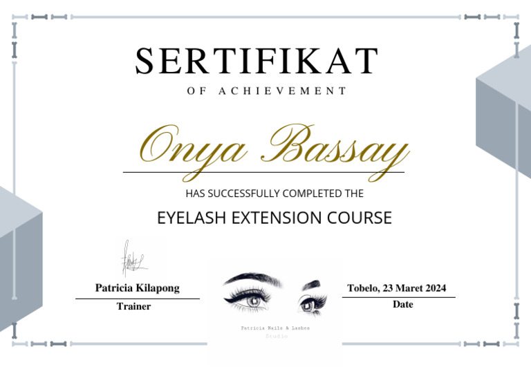 Sertifikat: Onya Bassay | PDF