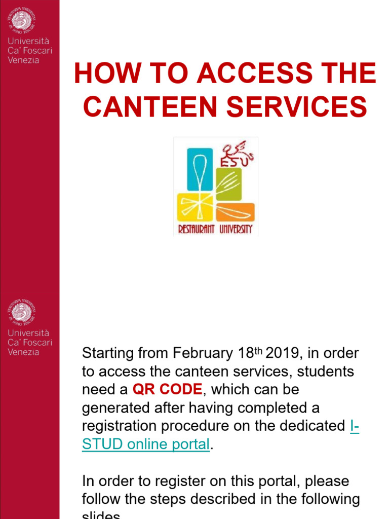 7 - How To Access The University Canteens | PDF | Cyberspace | Computing