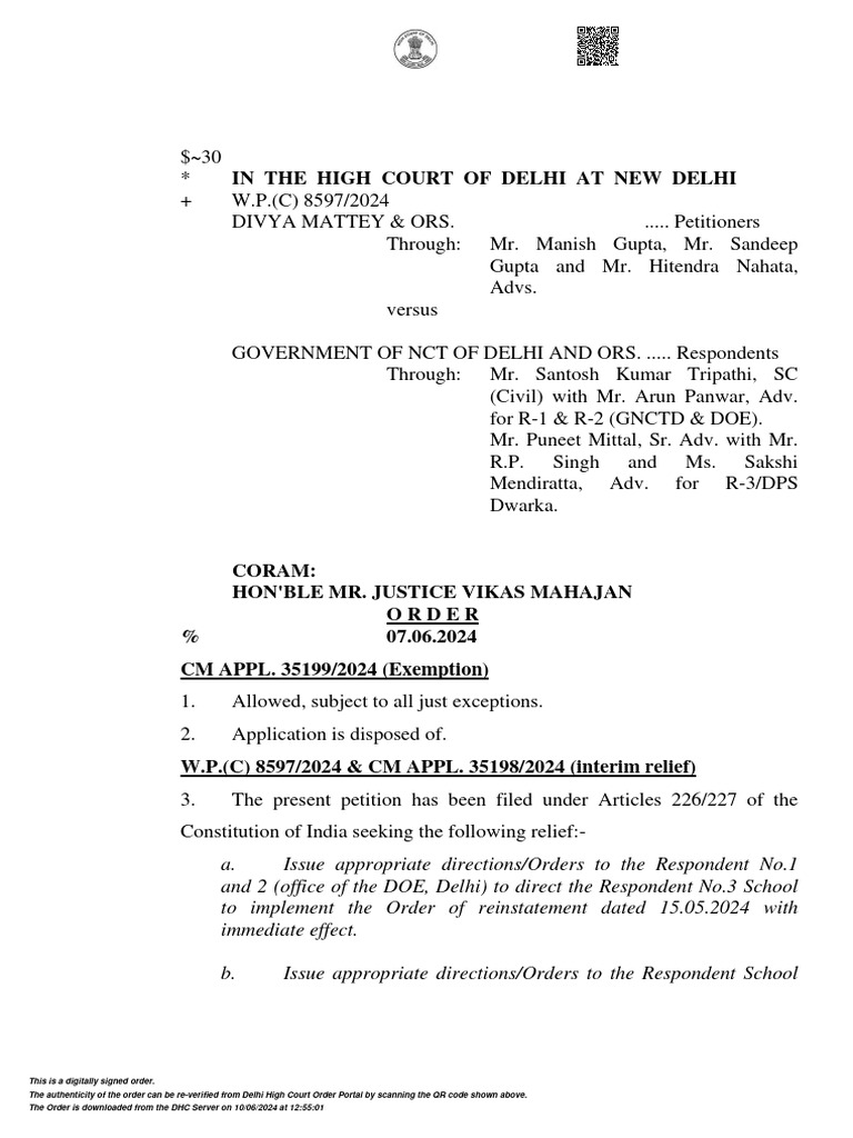 Court Orders School | PDF | Judgment (Law) | Supreme Court Of The ...