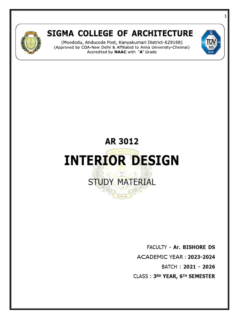 AR3012 Interior Design (28 Copies) | Download Free PDF | Furniture ...