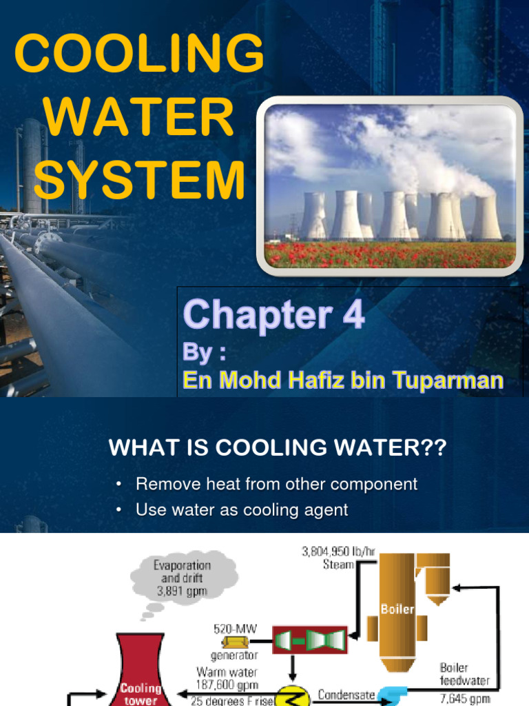 Chapter 4.0 - Cooling Water System | Download Free PDF | Heat Exchanger | Water